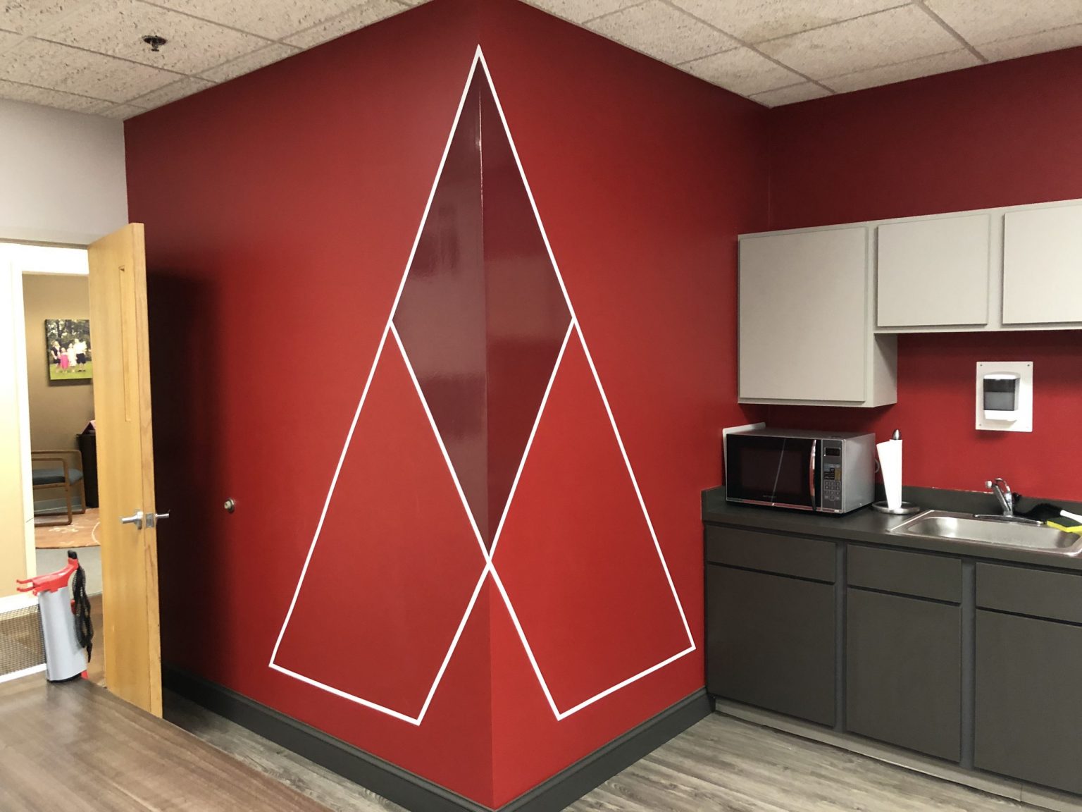 Lobby and Break room wall displays | Apogee Exhibits